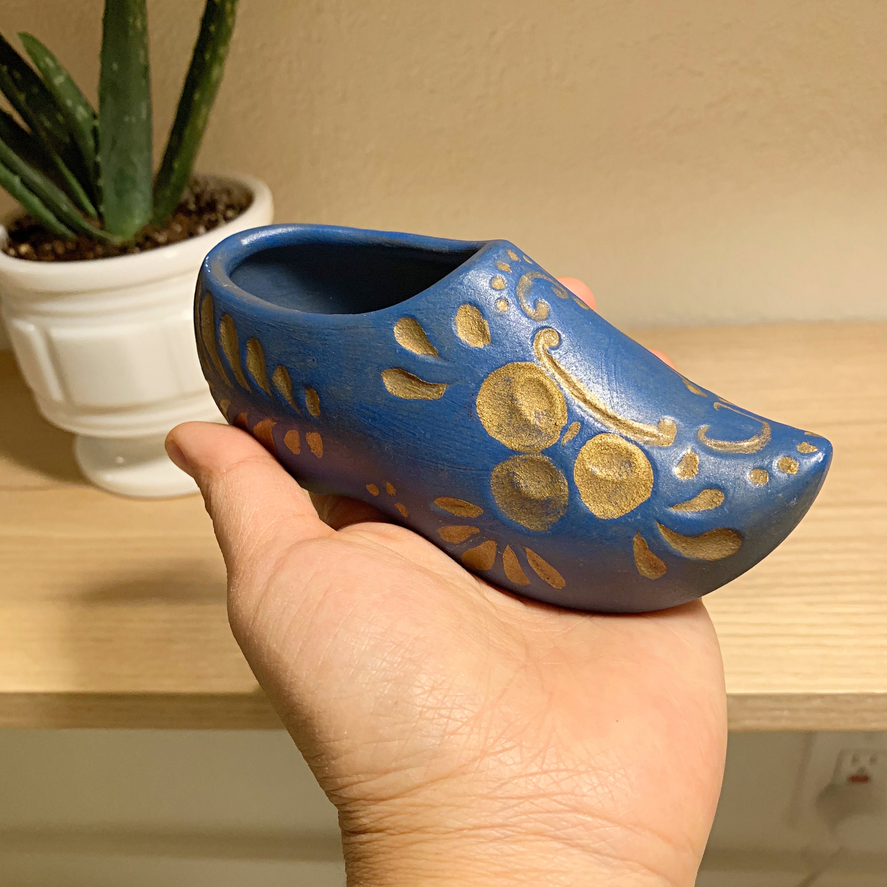 Collectable Dutch Ceramic Clog-rare Ceramic Dutch Clog-blue Clog ...
