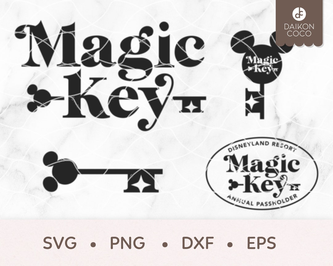 Magic Key SVG, Mouse Magic Key SVG, DL Theme Park Annual Passholder ...