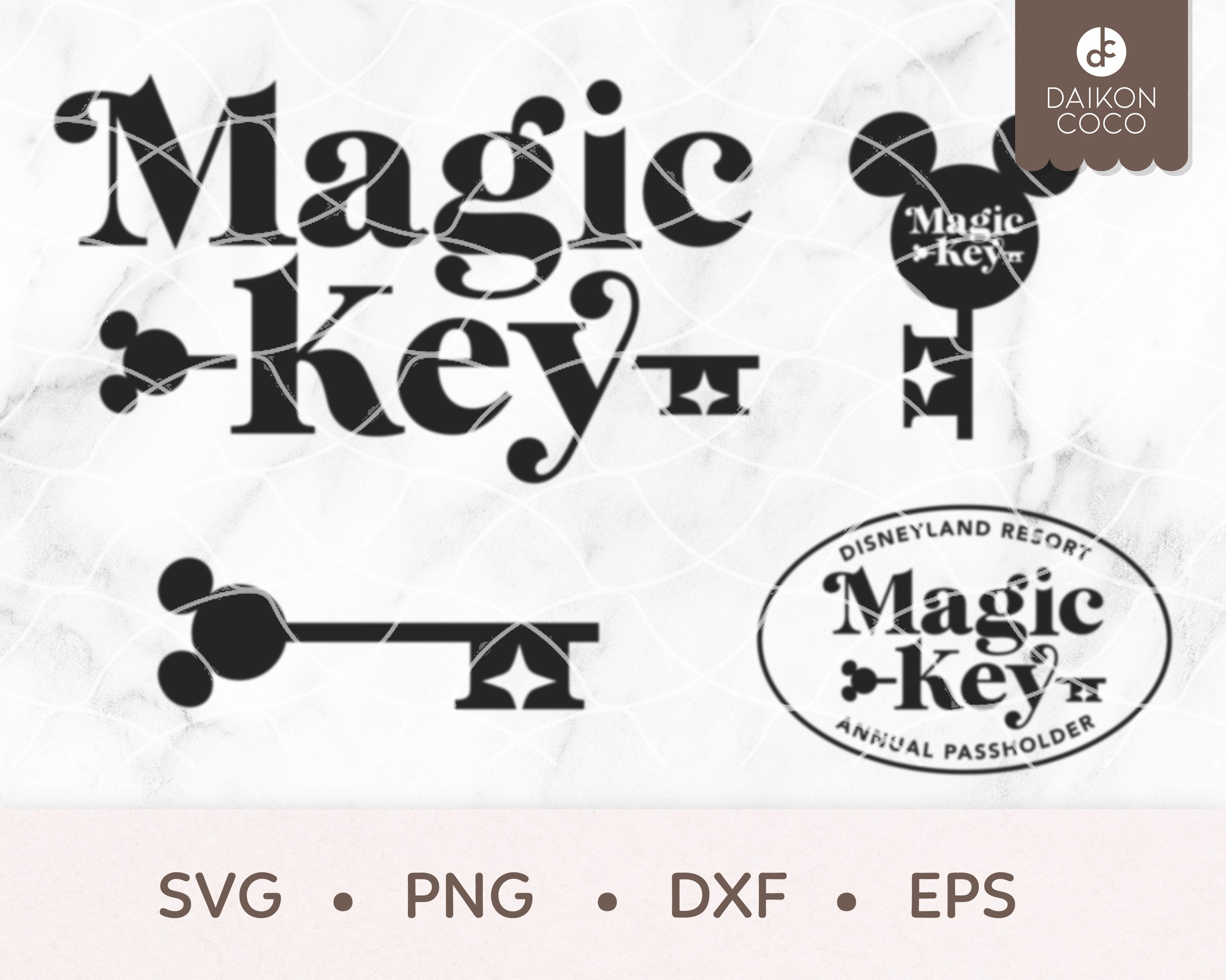 Magic Key SVG Mouse Magic Key SVG DL Theme Park Annual - Etsy UK