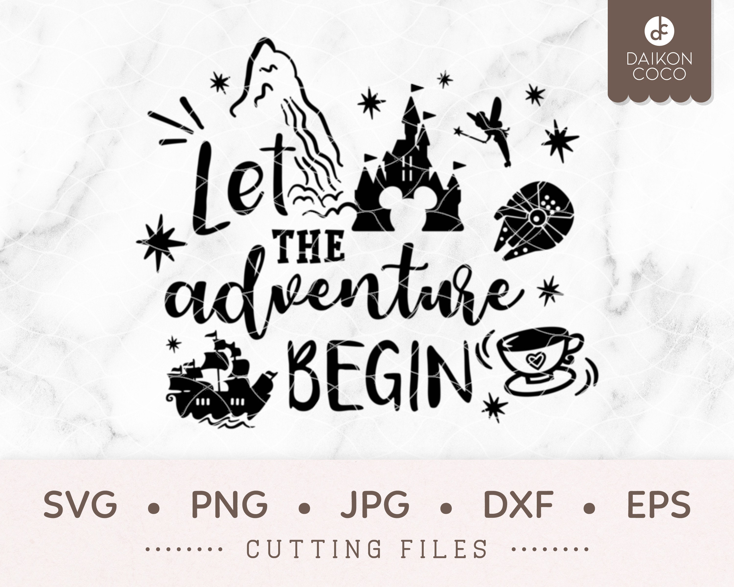 Let the Adventure Begin SVG, DL Parks Rides Vacation, Svg Png Jpg Dxf ...