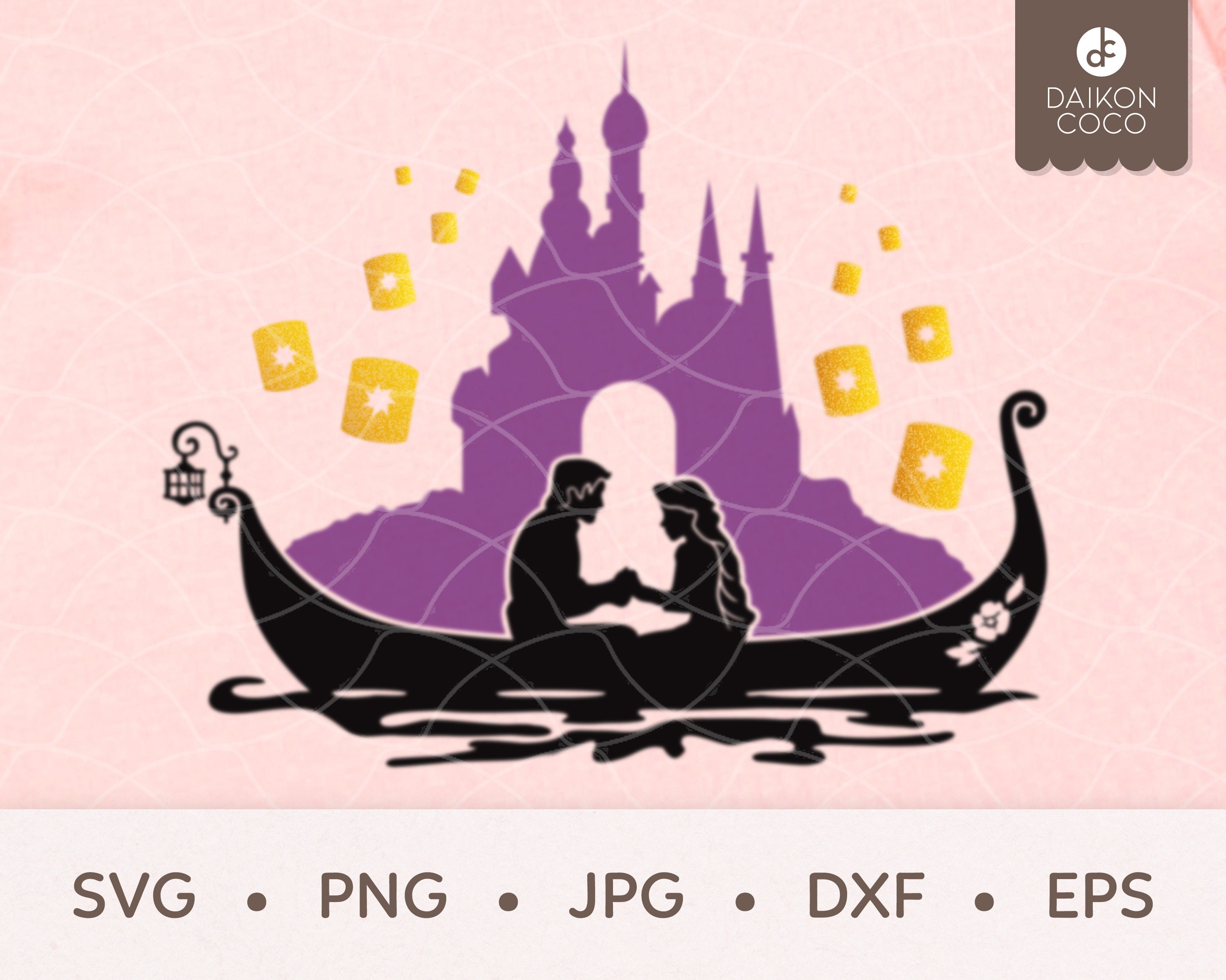 Tangled SVG at Last I See the Light SVG Tangled Boat and - Etsy