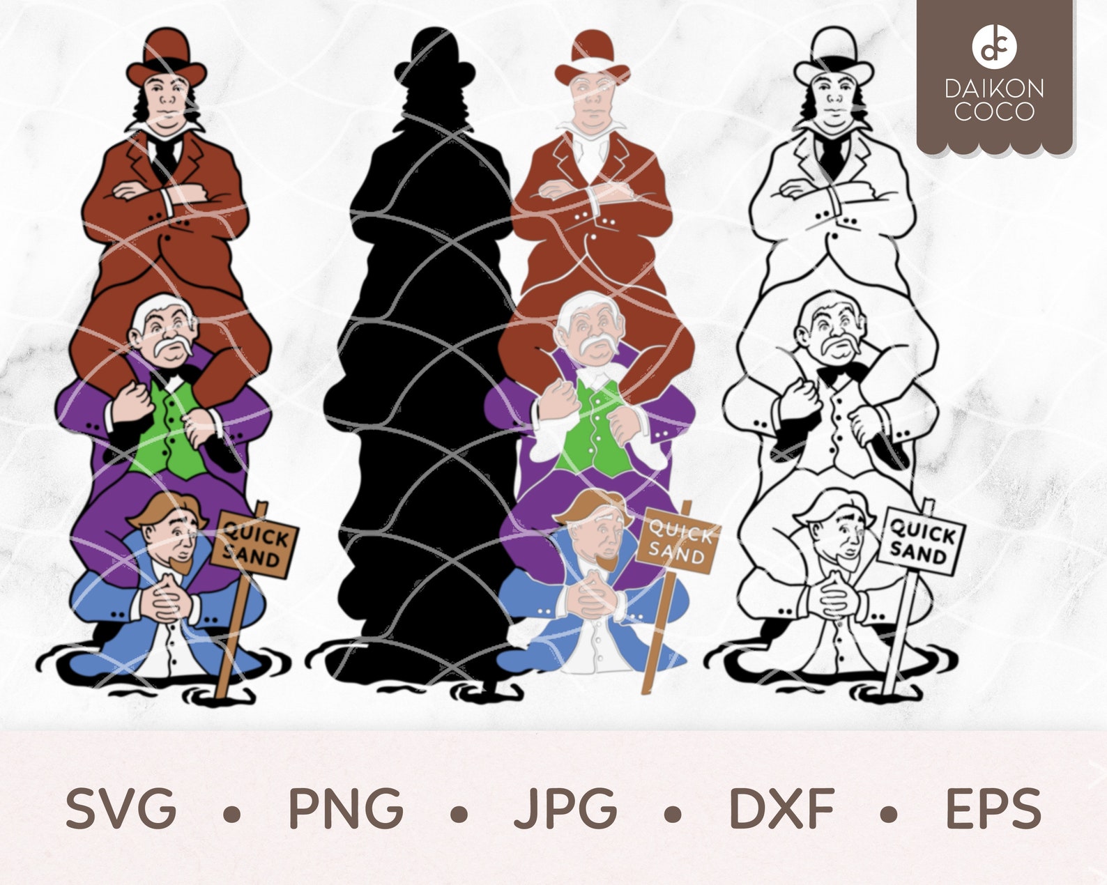 Quicksand Men SVG Haunted Mansion Portrait SVG Disney svg - Etsy México
