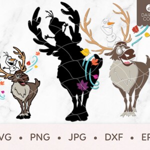 Olaf and Sven SVG, Olaf Autumn Leaves SVG, Frozen Autumn Wind SVG, Svg ...
