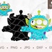 Alien and Sully Remix SVG, Toy Story Alien SVG, Monsters Inc Svg, Sully ...