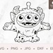 Alien and Sully Remix SVG, Toy Story Alien SVG, Monsters Inc Svg, Sully ...