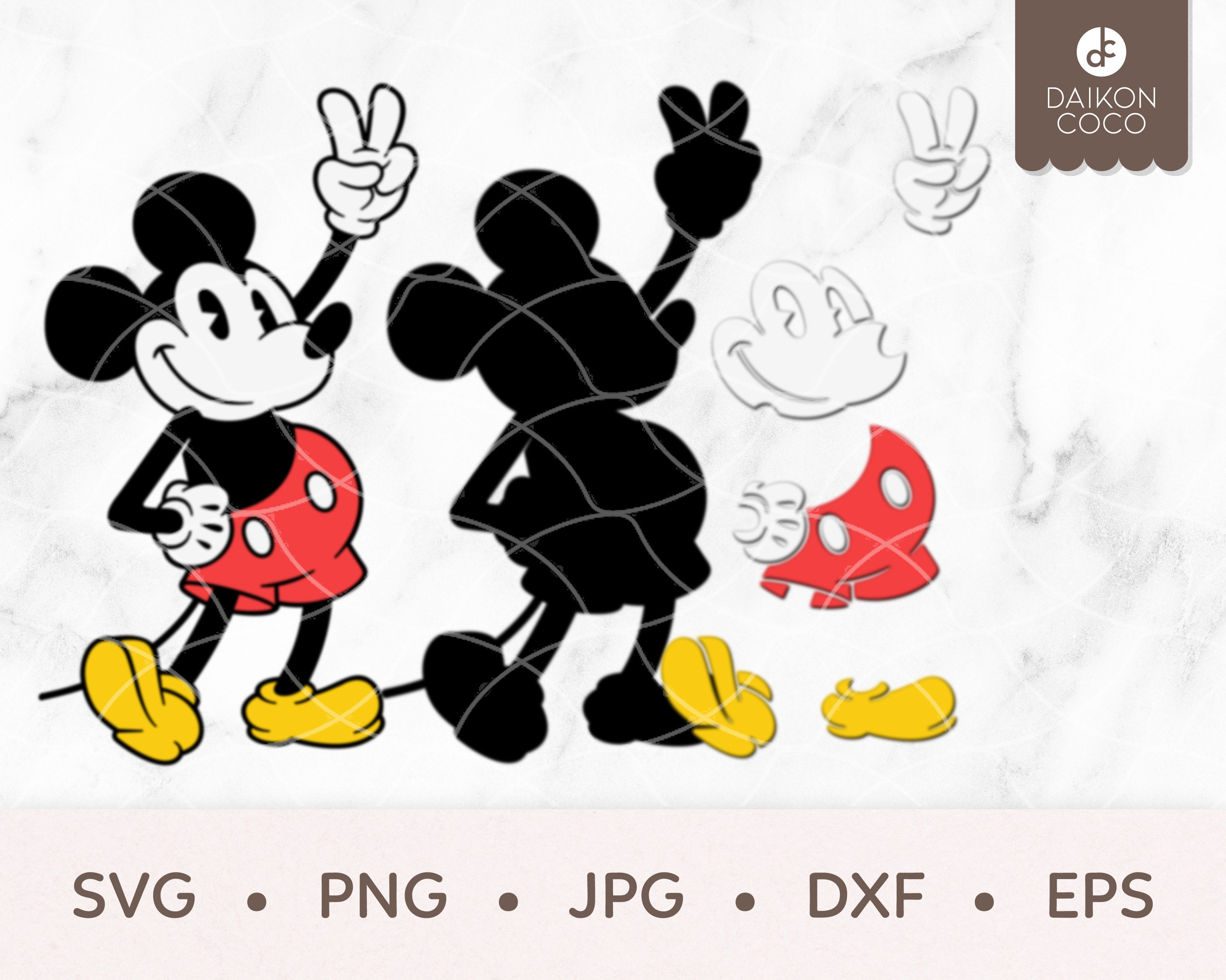 Mickey Mouse Peace Sign SVG