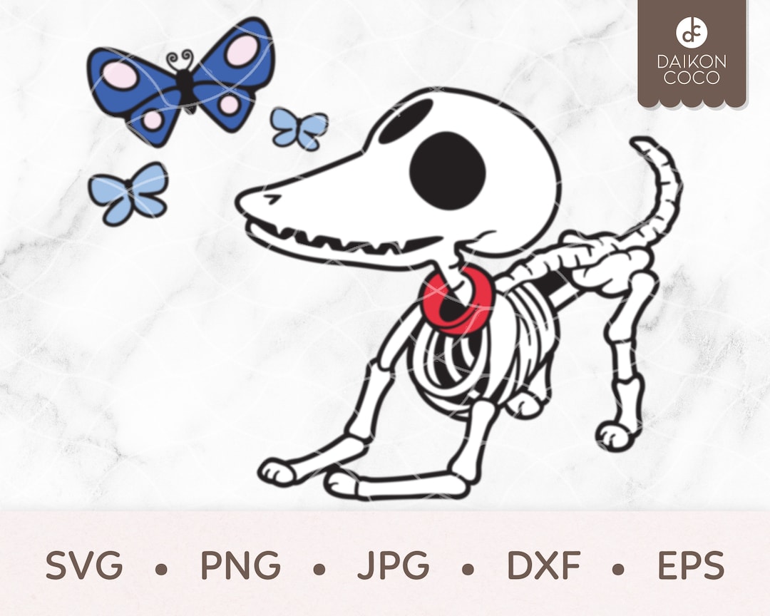 Corpse Bride Scraps SVG, Corpse Bride Dog Skeleton, Corpse Bride ...