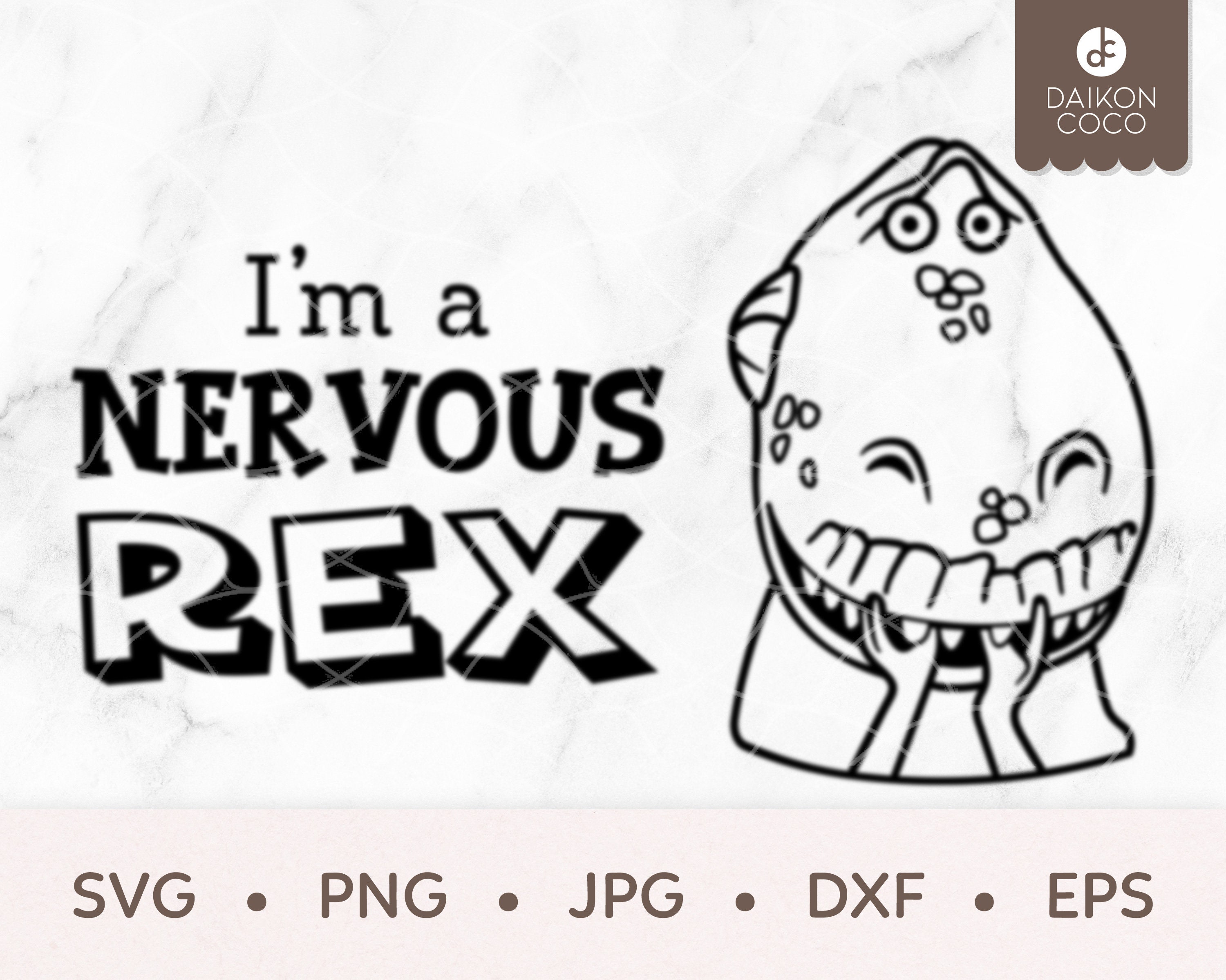 I'm a Nervous Rex SVG Toy Story SVG Pixar Svg Png Jpg - Etsy Sweden