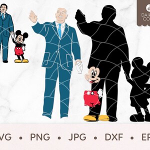 Walt and Mouse SVG, Walt SVG, Svg Png Jpg Dxf Eps Cricut Silhouette ...