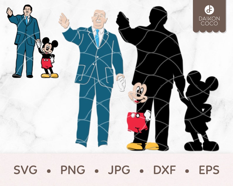 Walt and Mouse SVG, Walt SVG, Svg Png Jpg Dxf Eps Cricut Silhouette ...