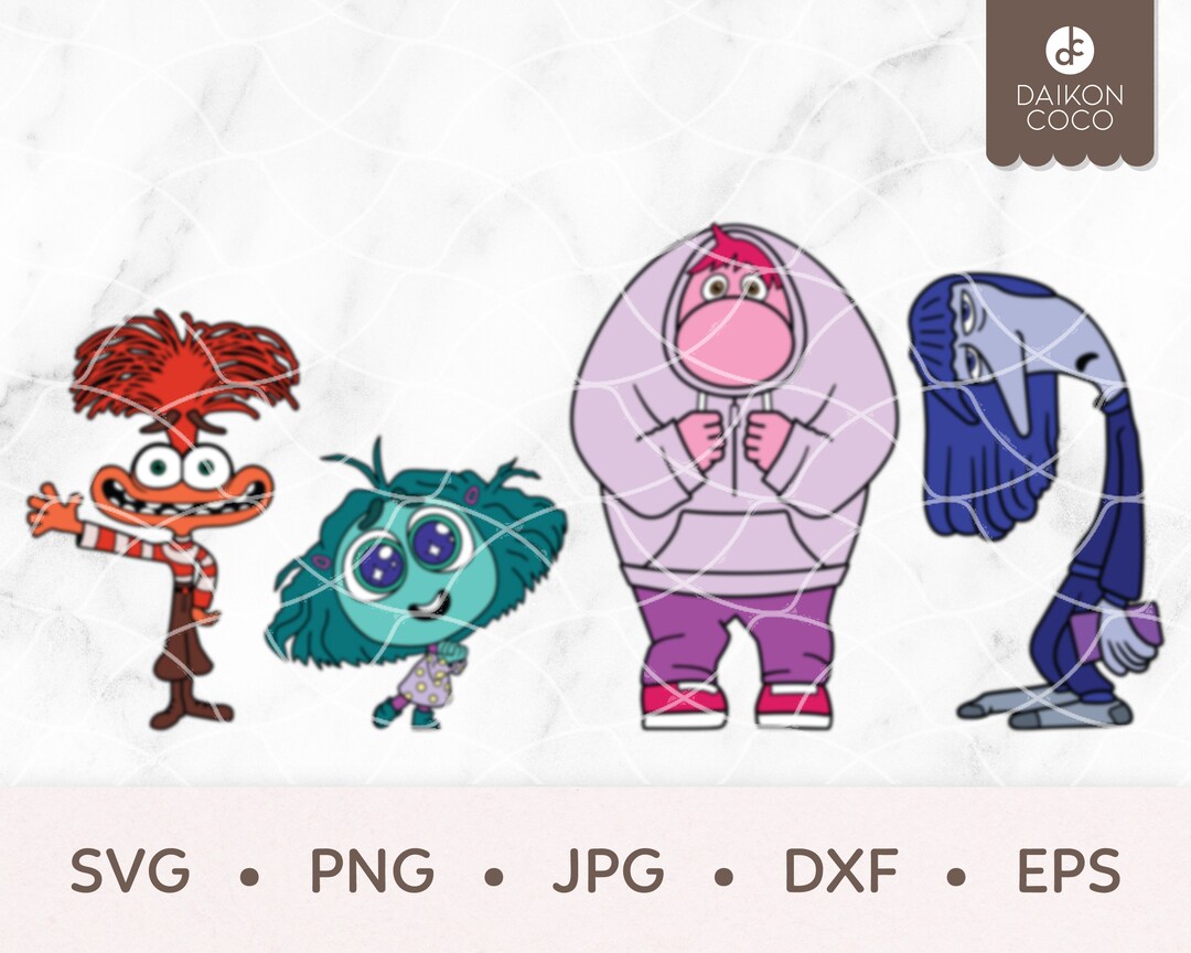 Inside Out 2 Anxiety Envy Embarrassment Ennui SVG, Svg Png Jpg Dxf Eps ...