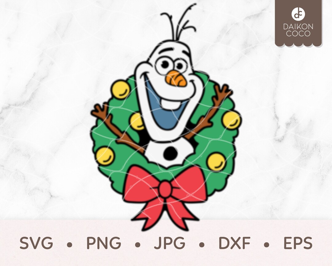 Olaf Christmas SVG, Olaf Wreath SVG, Olaf Holiday SVG, Olaf Ornaments ...