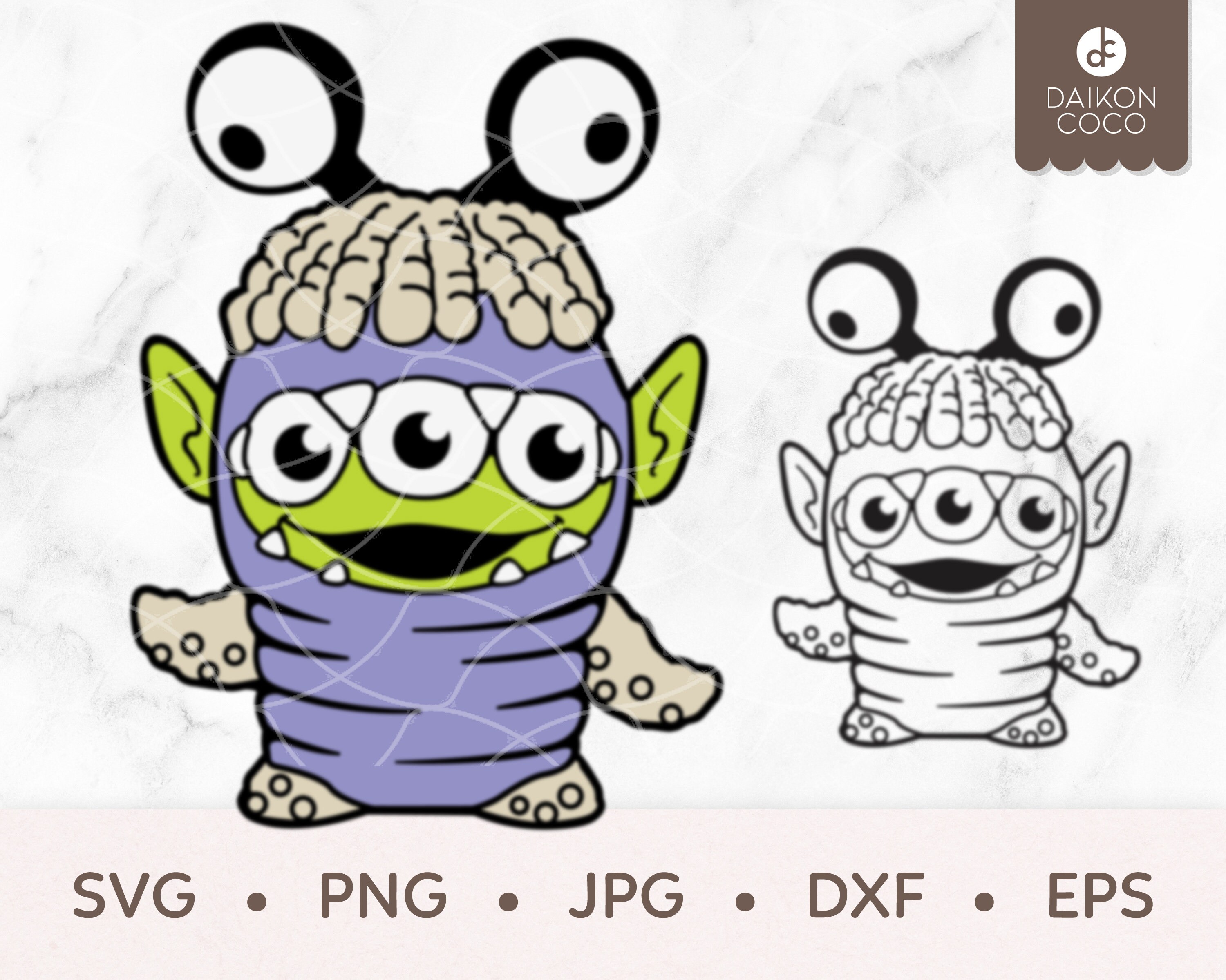 Alien and Boo Remix SVG Toy Story Alien SVG Monsters Inc - Etsy UK