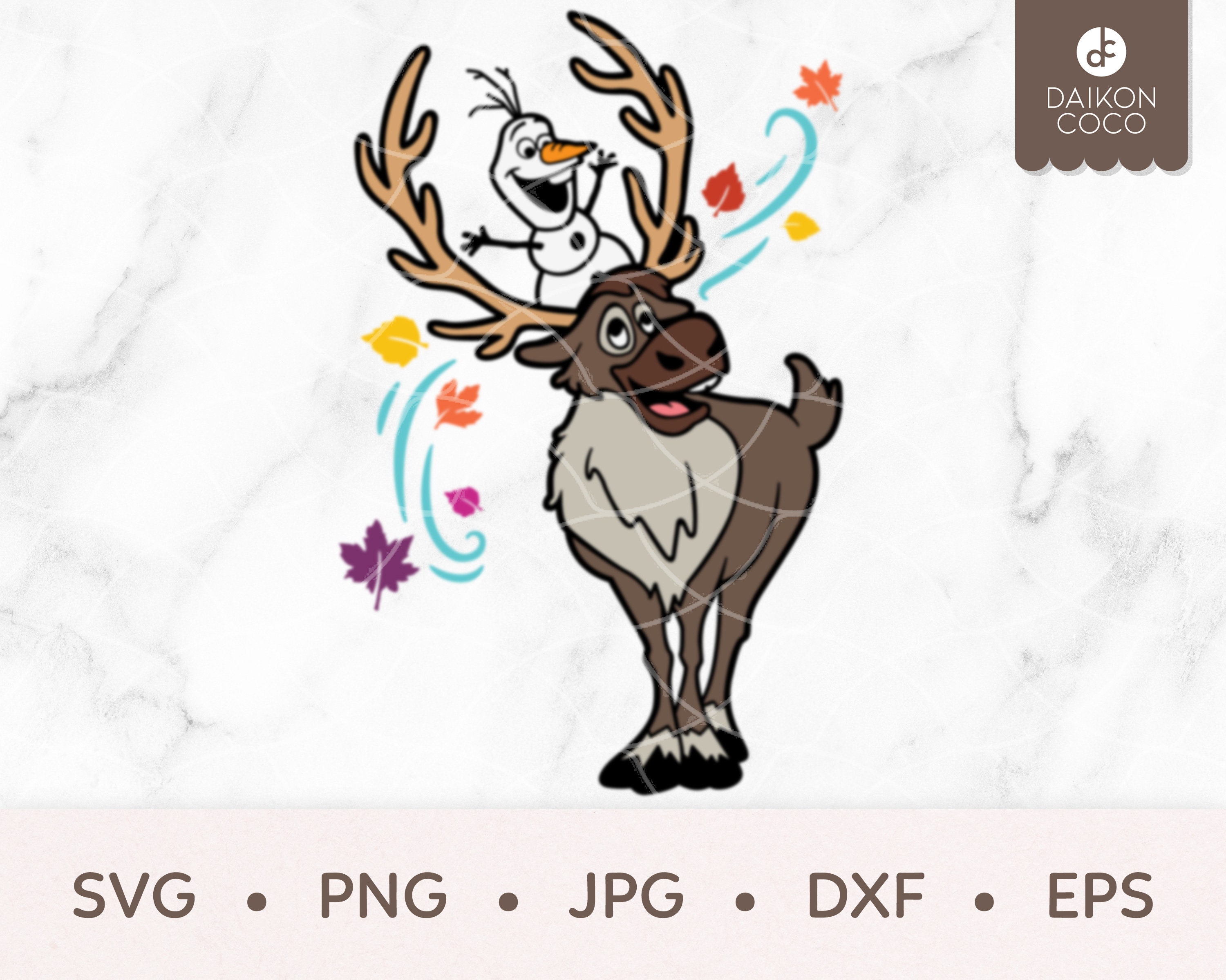 Olaf y Sven SVG, Olaf Autumn Leaves SVG, Frozen Autumn WInd SVG, svg ...