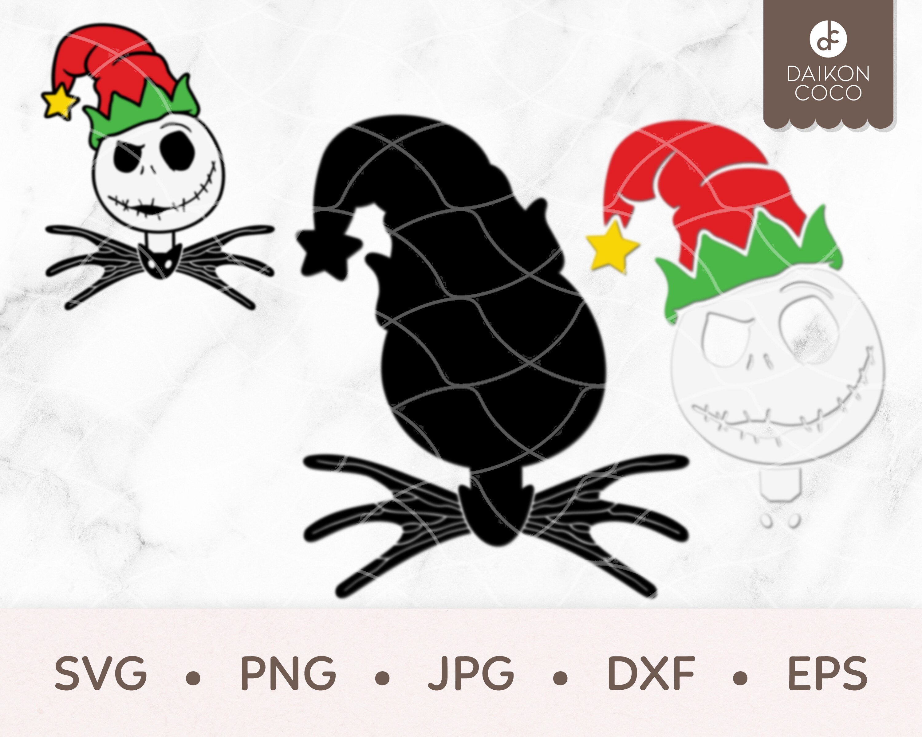 Jack Skellington Navidad SVG, Jack Skellington Santa SVG, Pesadilla ...