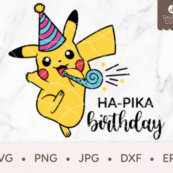 Pikachu Birthday Svg - Etsy