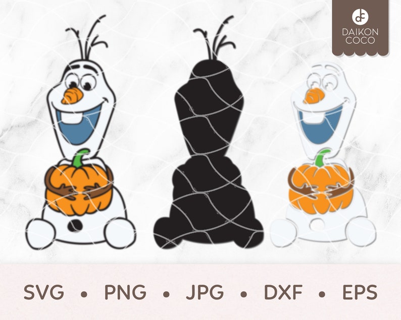 Olaf Pumpkin SVG Olaf Halloween SVG Frozen SVG Svg Png Jpg - Etsy