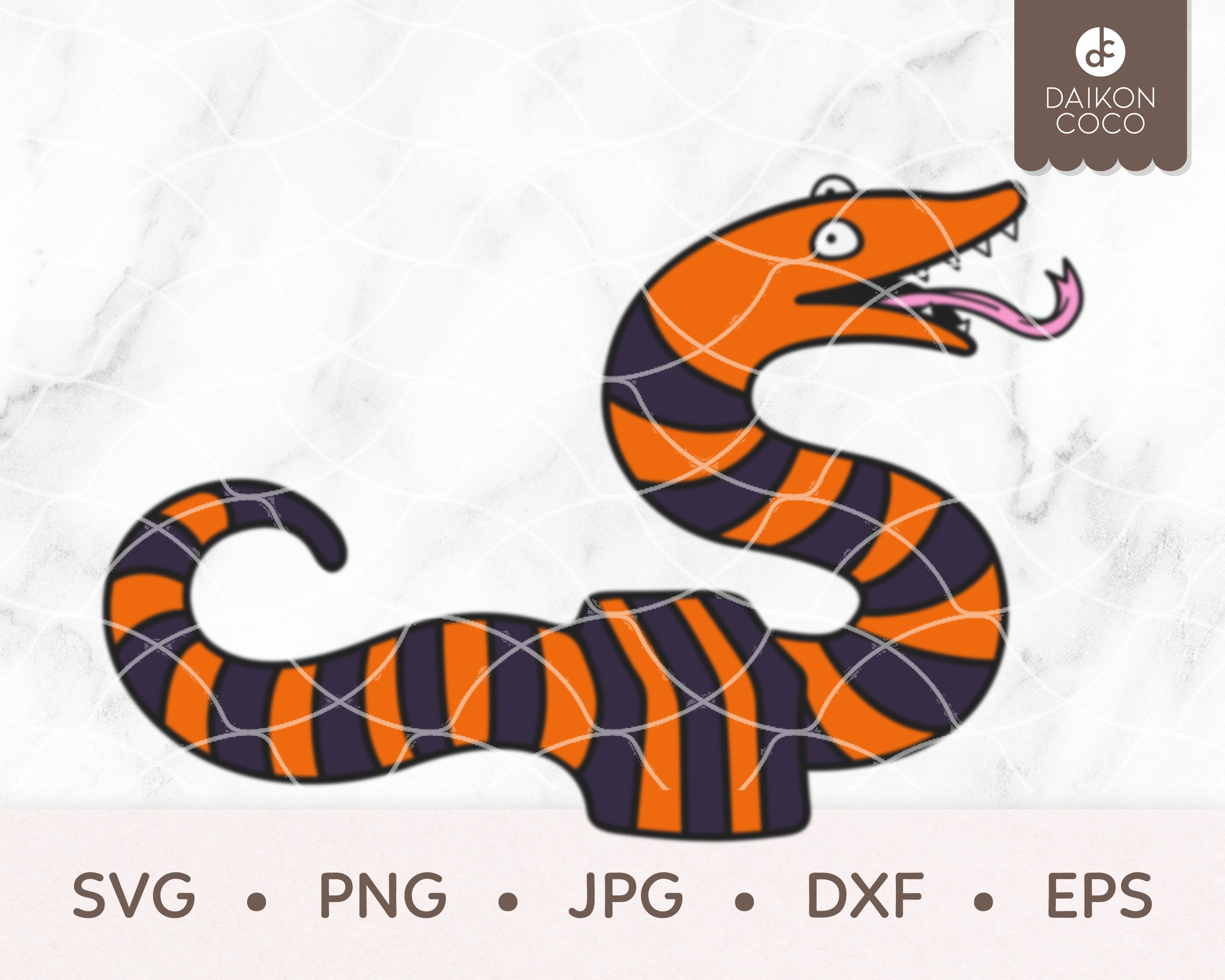 Giant Snake Nightmare Before Christmas SVG, Striped Snake SVG ...