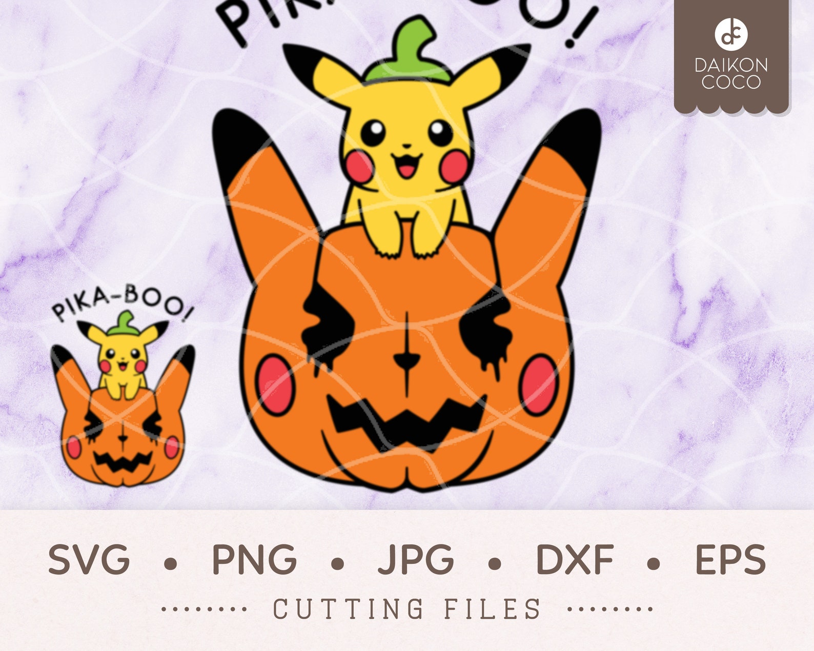 Pikachu Pumpkin Halloween SVG, Pika-boo SVG, Pokemon Halloween SVG ...