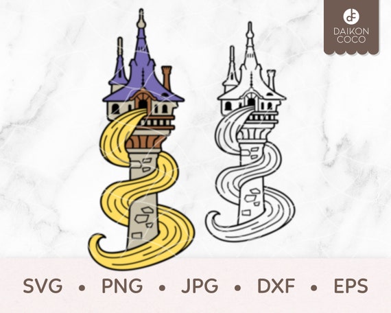 Tangled Tower SVG Disney Rapunzel's Tower SVG Tangled - Etsy Finland