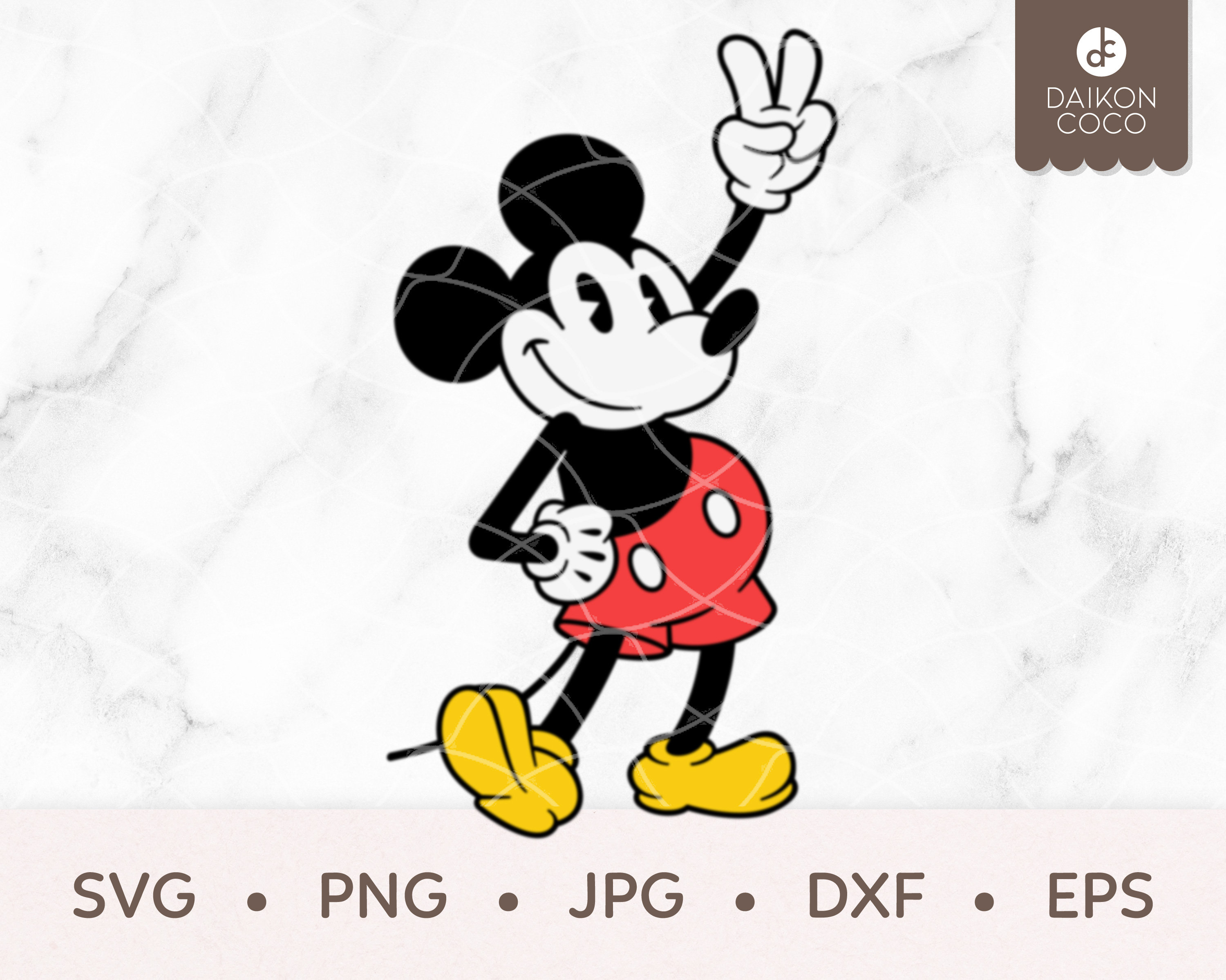 Mickey Peace Sign SVG Retro Mickey Mouse Peace SVG svg png | Etsy