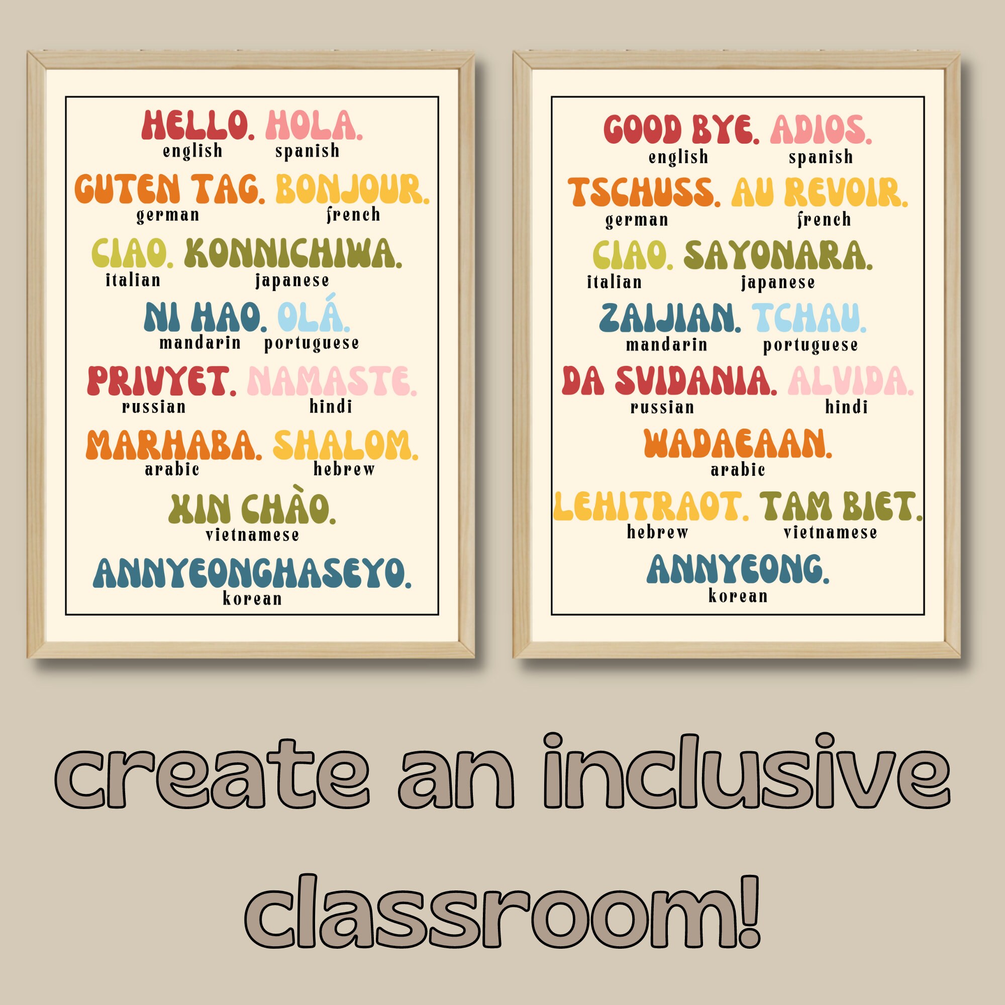 Retro Classroom Poster Set - Etsy