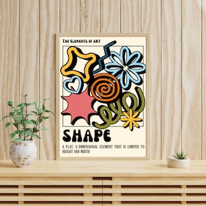 Retro Elements of Art Poster Set - Etsy