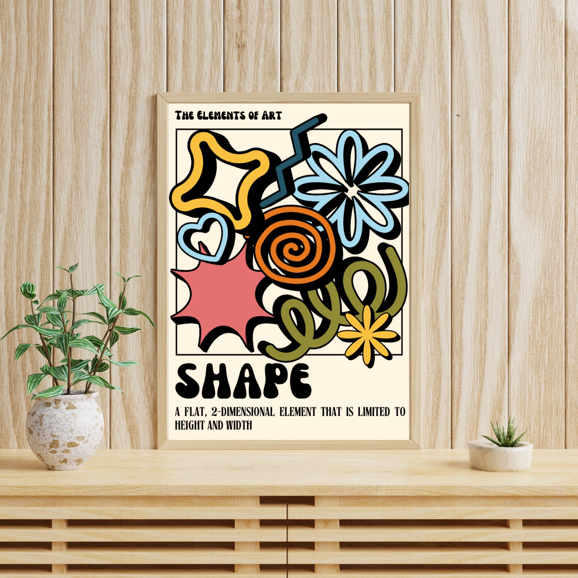 Retro Elements of Art Poster Set - Etsy