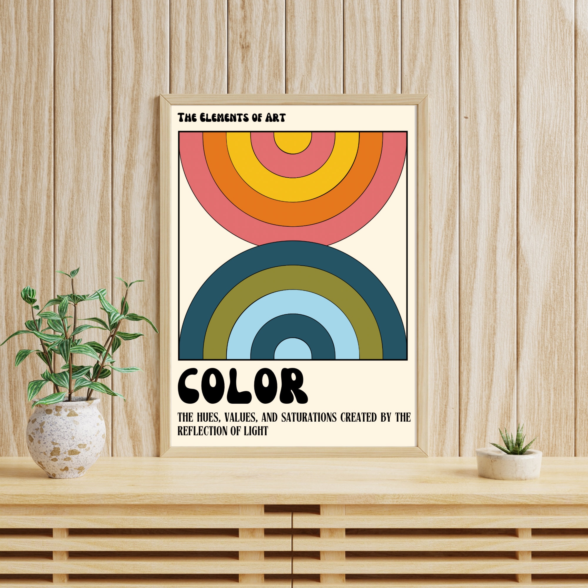 Retro Elements of Art Poster Set - Etsy UK