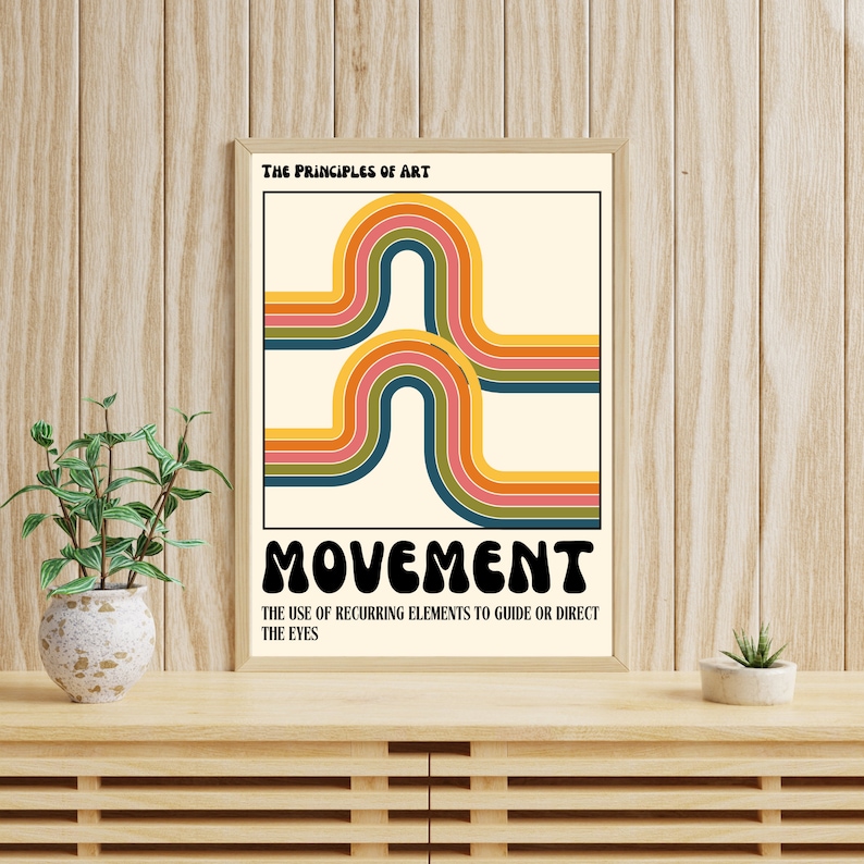 Retro Principles of Art Poster Set - Etsy