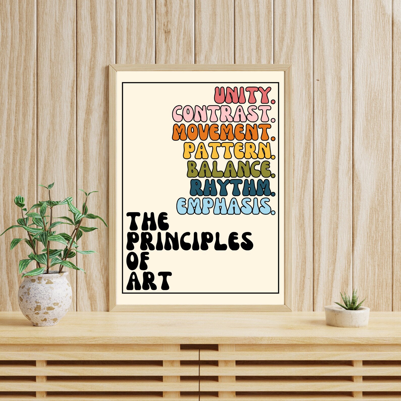Retro Principles of Art Poster Set - Etsy