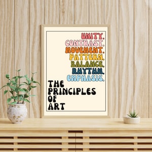 Retro Principles of Art Poster Set - Etsy