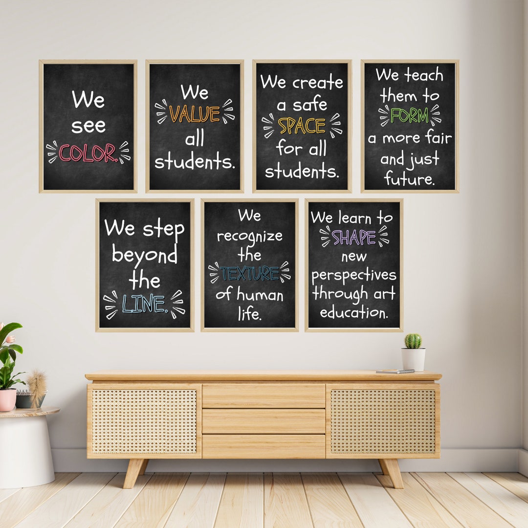 Chalkboard Elements of Art Classroom Philosophies - Etsy