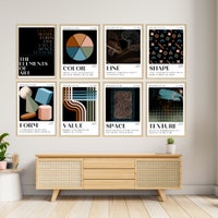 Classroom Poster Bundle, Rainbow Elements of Art Classroom Decor Bundle ...