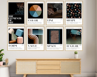 Elements of Art & Principles of Design Poster Set - Etsy
