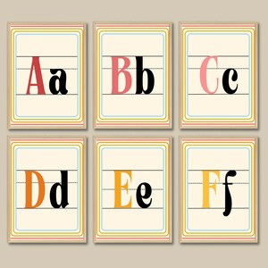 Retro Alphabet Poster Set - Etsy
