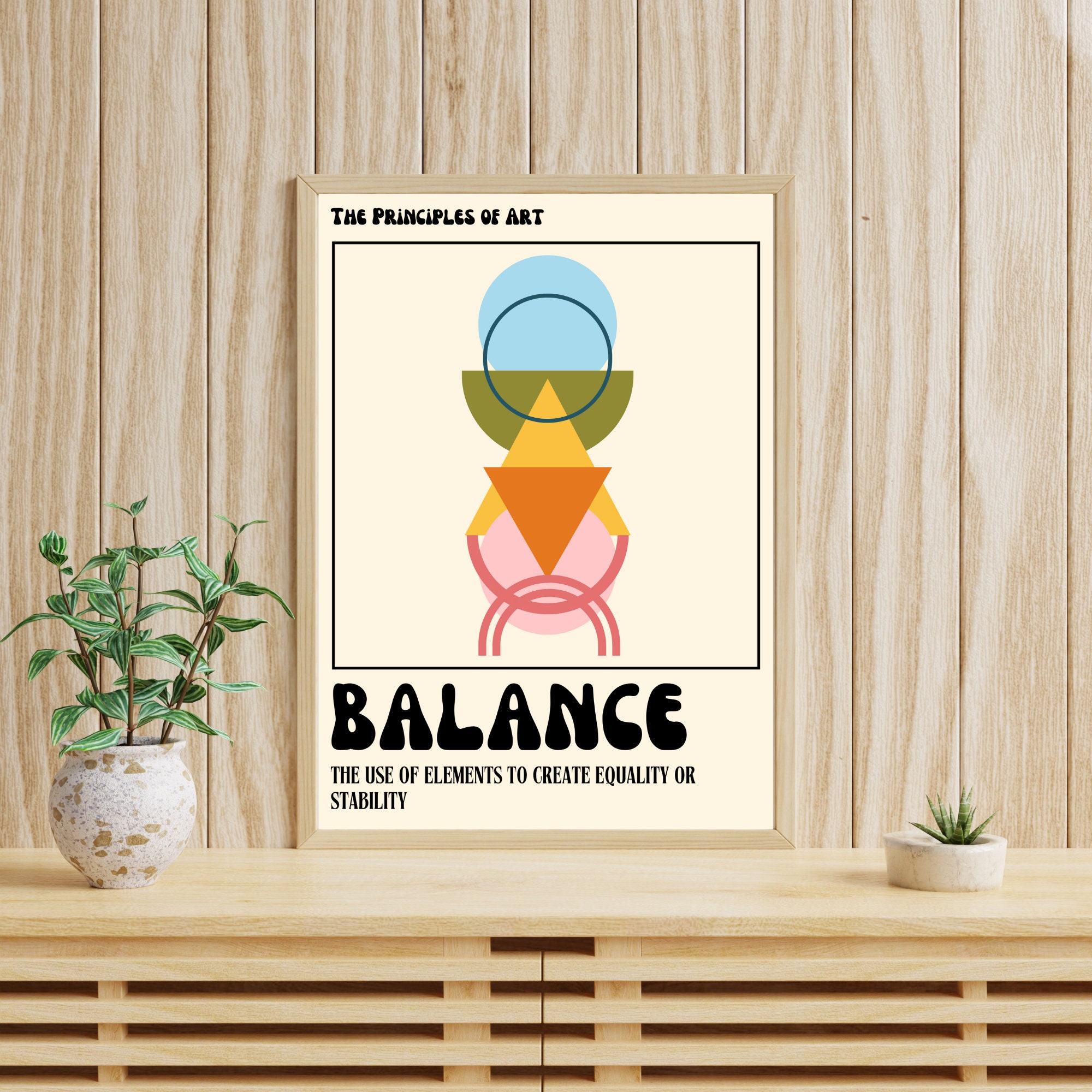 Retro Principles of Art Poster Set - Etsy