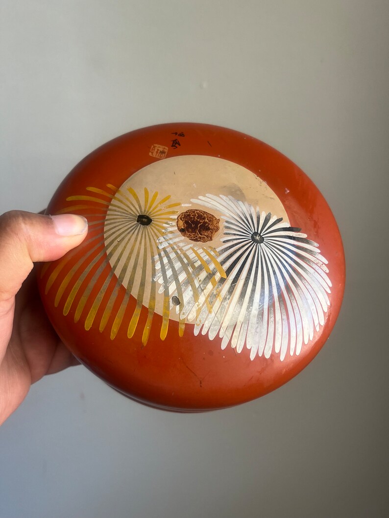 Vintage Laquar Box. Vanity Box. Trinket Jar. Lidded Jar. Asian ...