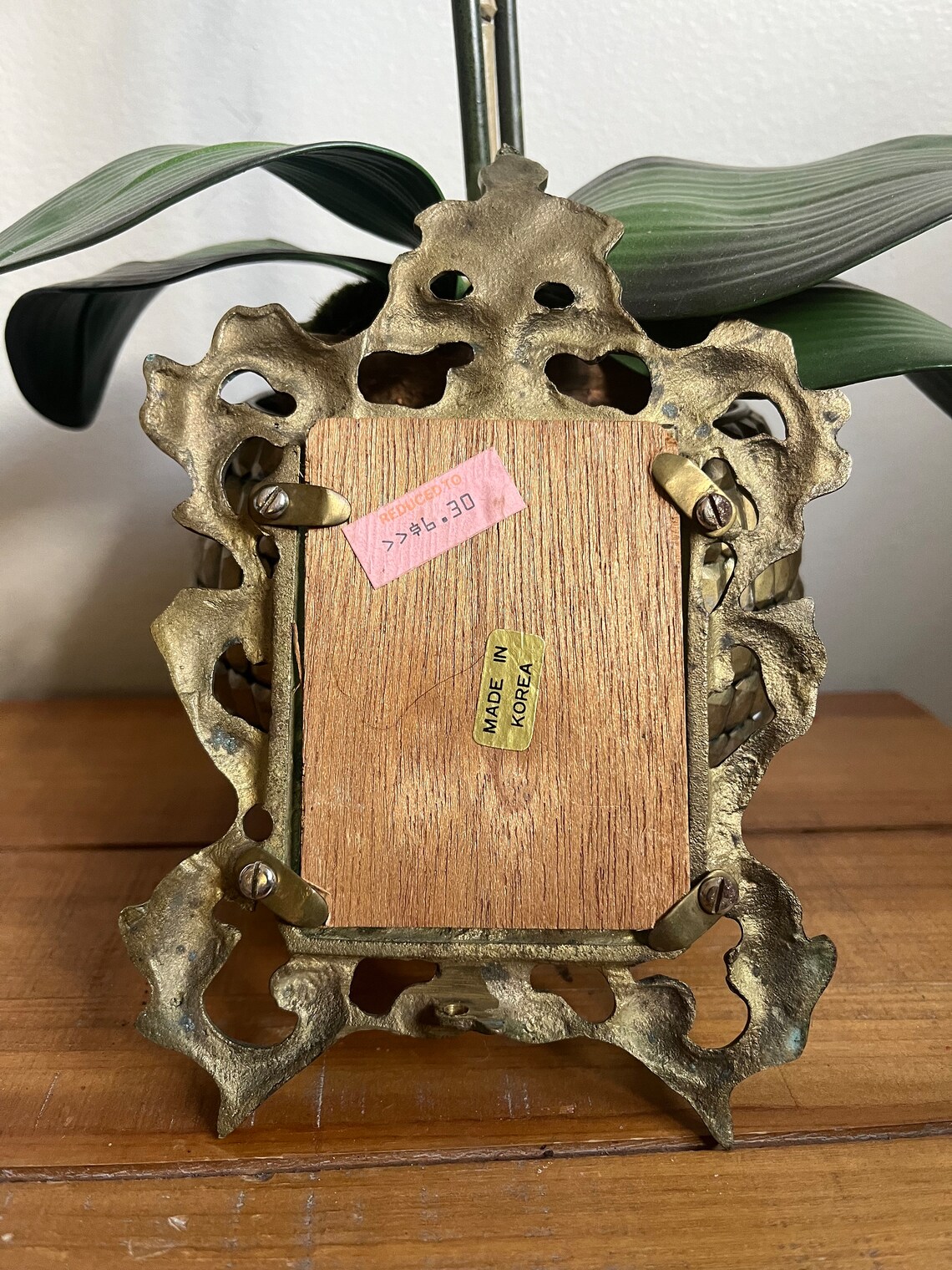 Vintage Ornate Brass Picture Frame/ Vintage Picture Frame/ Brass ...