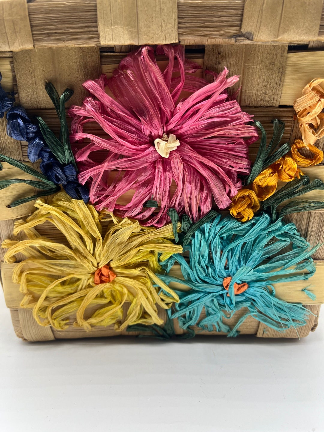 Vintage Straw Purse Box. Vintage Purse. Woven. Summer Bag. Rattan ...