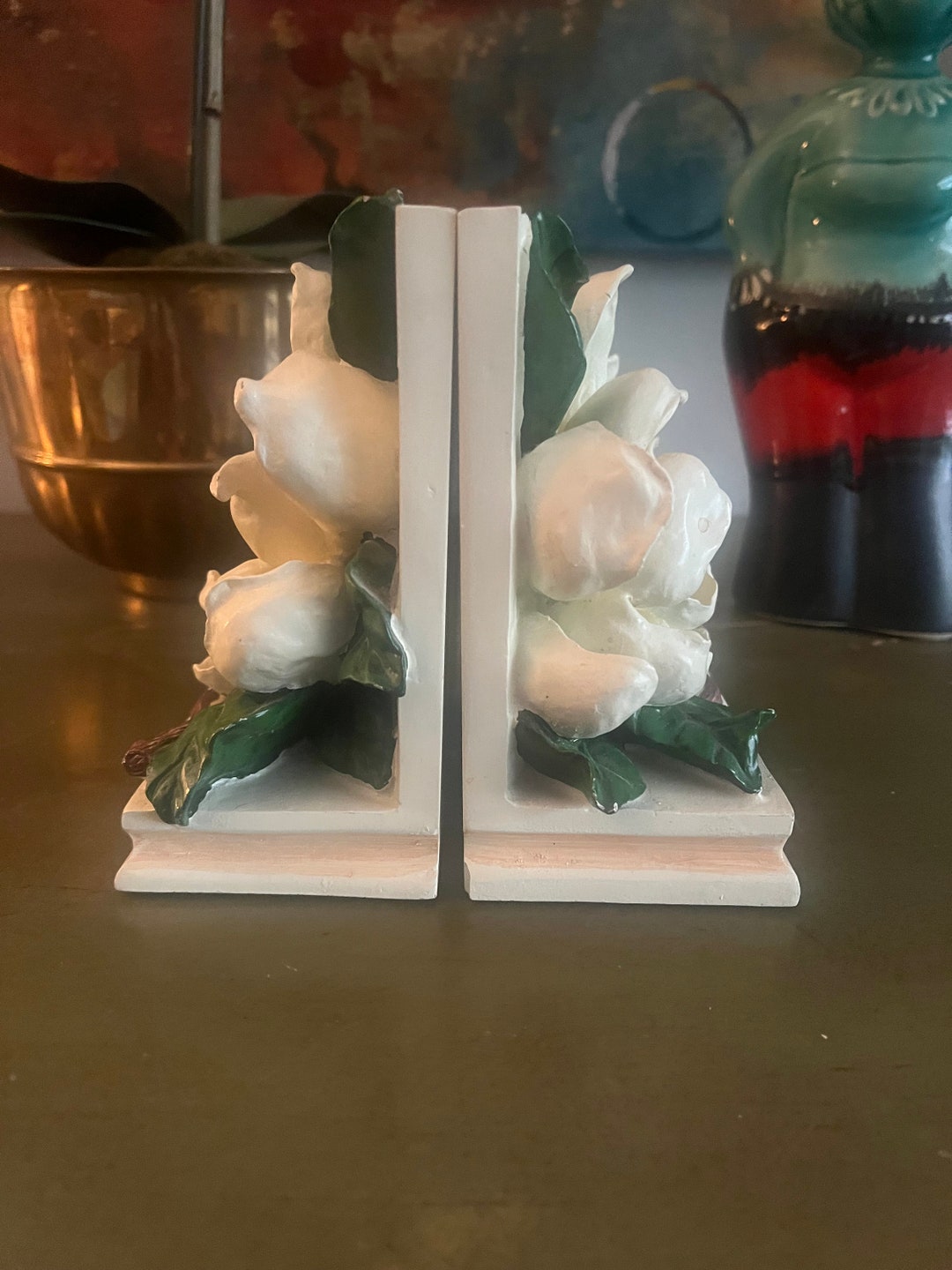 Vintage Magnolia White Bookends. Vintage Bookends. Flowers. Spring ...