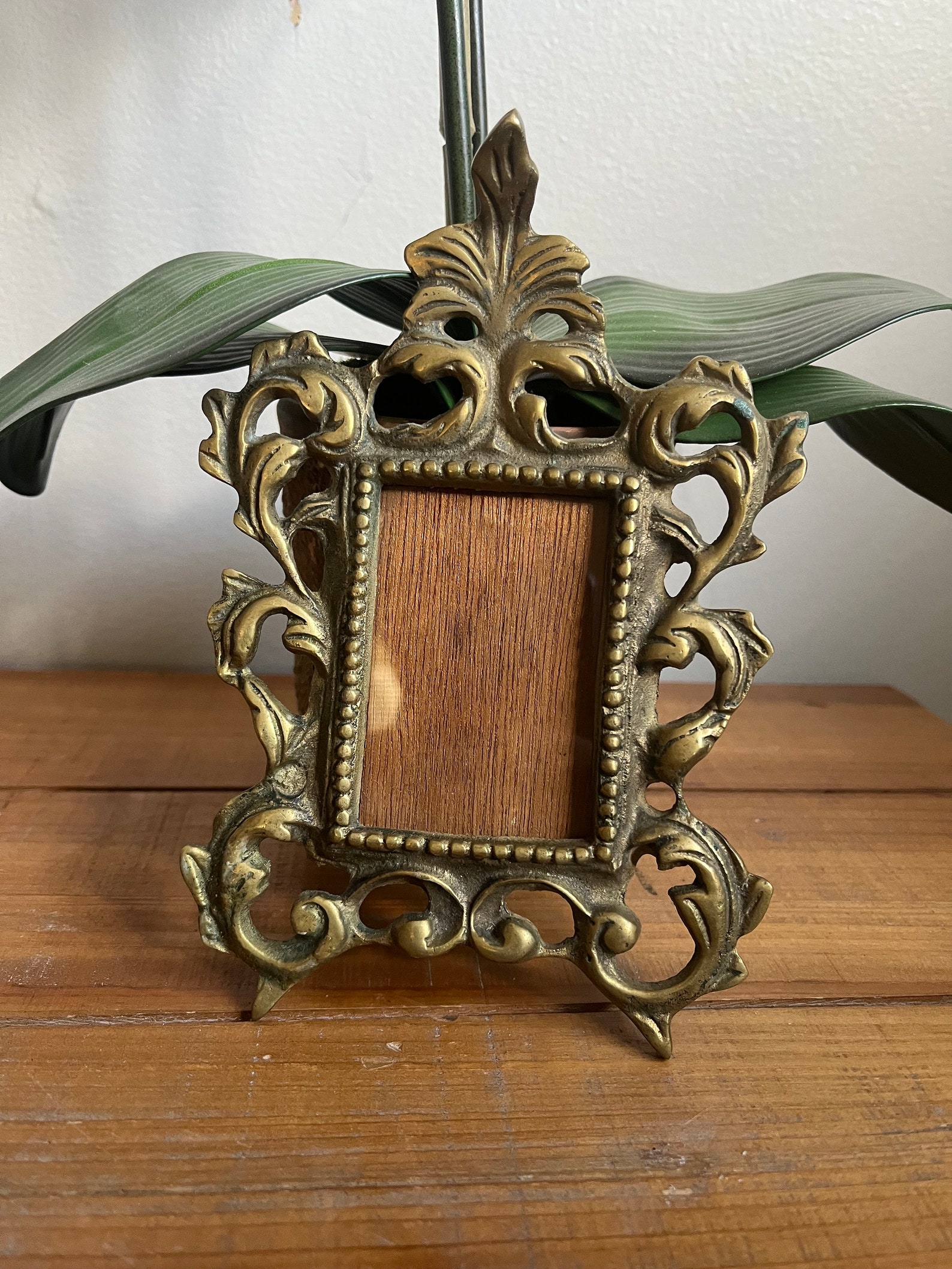 Vintage Ornate Brass Picture Frame/ Vintage Picture Frame/ Brass ...