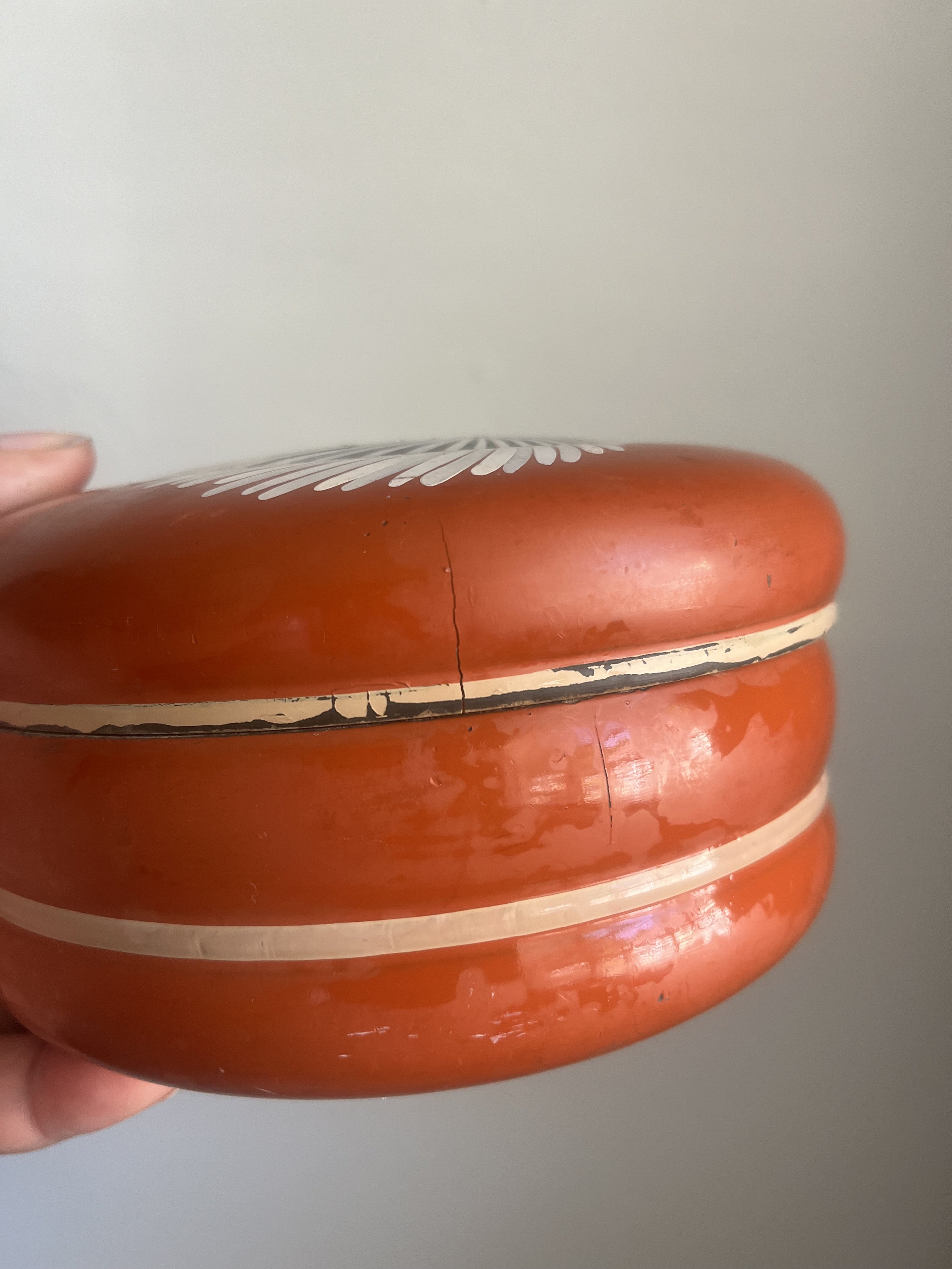 Vintage Laquar Box. Vanity Box. Trinket Jar. Lidded Jar. Asian ...