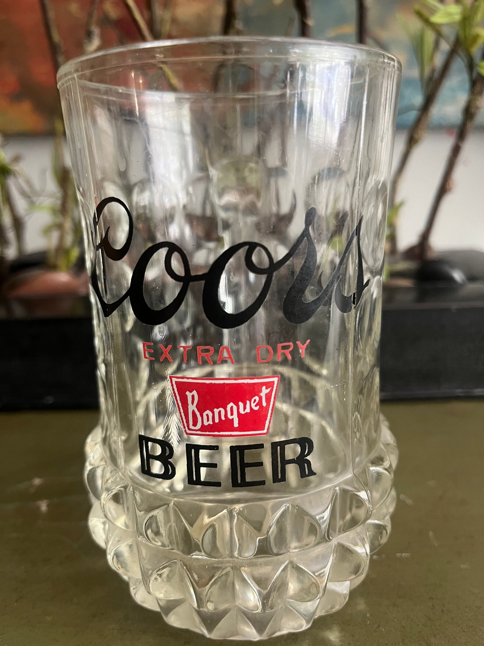 Vintage Coors Glass Beer Mug Stein Heavy Collectible Banquet Beer ...