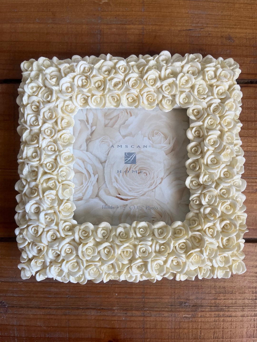 Y2K Vintage Picture Frame/ 90s Picture Frame/ White Rose Picture Frame ...