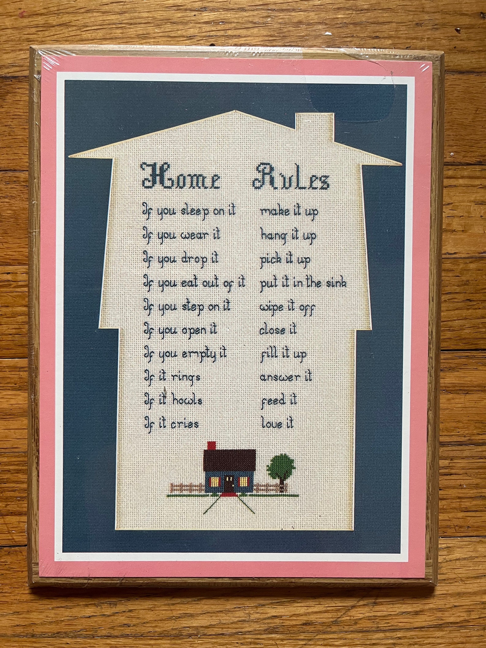 Fingerhut Vintage Home Rules Plaque, Kitschy, Kitsch, Retro, 60s, 70s ...