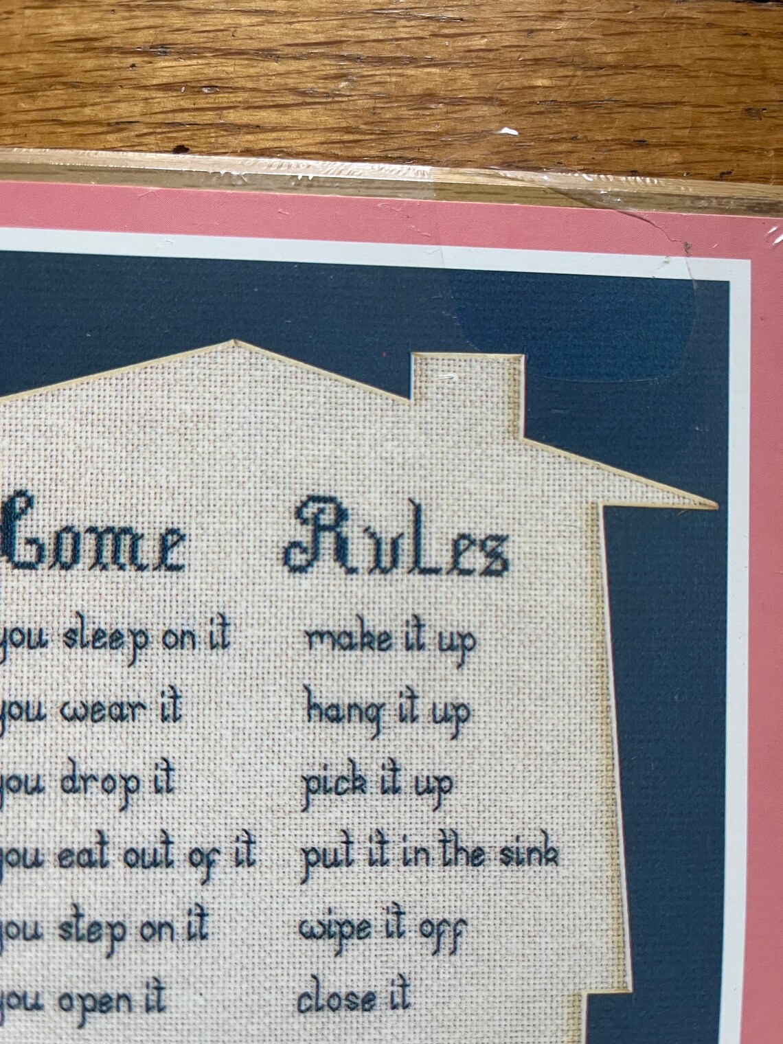 Fingerhut Vintage Home Rules Plaque, Kitschy, Kitsch, Retro, 60s, 70s ...