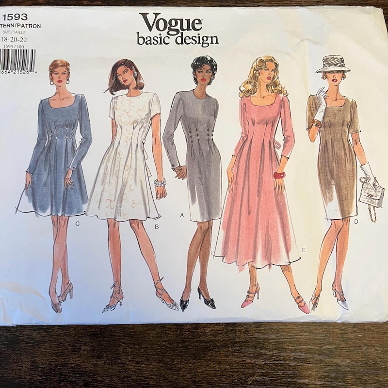 Vintage Vogue Basic Design - Etsy