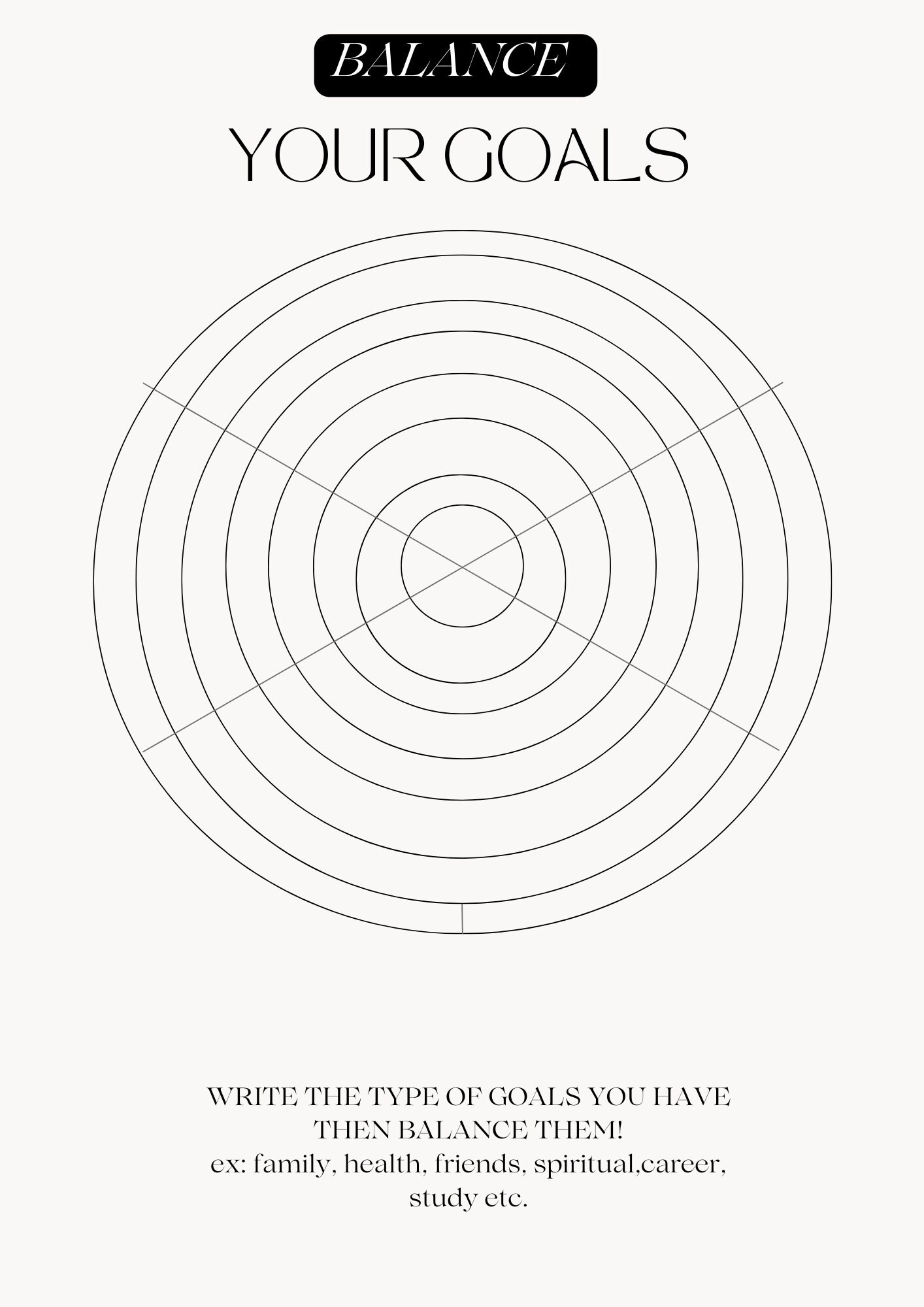Goal Planner Template | Minimalist - Etsy