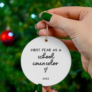 School Counselor Gift Custom School Counselor Ornament First Year as a ...